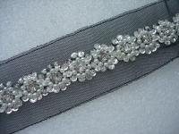 China Factory Wholesale Beaded Lace Trim, Pearl Beaded Trim Beaded Lace for Wedding Belt, Headbands, Sashes, Bridal Gown Sash for sale