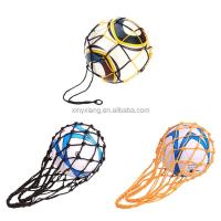China Factory custom Basketball Net Bag Soccer Football Mesh Storage Sports Ball Holder Nylon Carry Bag Durable Single Ball Carrier for sale
