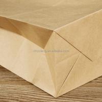 China Factory Custom Printed Recyclable Food Kraft Paper Bag, Kraft Paper Food Packing Bag Oilproof Takeout Takeaway Lunch Box Bags for sale