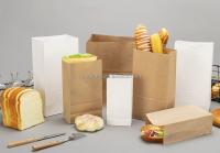 China Factory Customized Kraft Paper Flat Bottom Coffee Bag, Kraft Paper Popcorn Box, Kraft Paper Bag Food Bag Anti-oil Paper Bags for sale