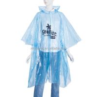 China Factory Wholesale 100% biodegradable poncho, Printed Biodegradable Disposable Poncho with hood for sale