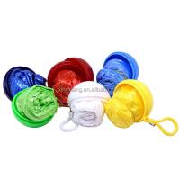 China Factory Wholesale 100% biodegradable poncho, Disposable Raincoat Poncho Ball With Hook Packed In Colorful Portable Ball for sale