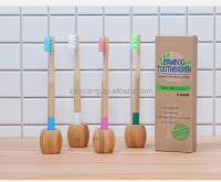 China Factory Wholesale Bamboo Toothbrushes with Charcoal Bristles, eco-friendly biodegradable bamboo toothbrushes for sale
