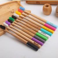 China Factory Wholesale Bamboo Toothbrushes with Charcoal Bristles, eco-friendly biodegradable bamboo toothbrushes for sale