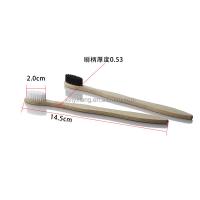 China Factory Wholesale Biodegradable Natural Kids Children Bamboo Toothbrush with Bamboo Holder Soft Charcoal Bristles for sale