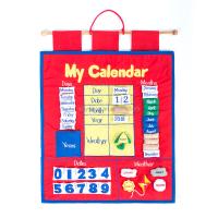 China Factory custom Children's 'Today Is' Fabric Wall Hanging Chart, Fabric Wall Chart My Reward Chart, Learning Calendar for sale