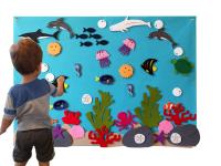 China Factory custom Fabric Wall Hanging Learning Calendar Chart Monthly Calendar For Kids Early Education Preschool Learning Aids for sale