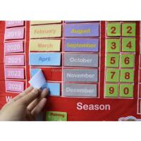 China Factory custom Fabric Wall Hanging Learning Calendar Chart Monthly Calendar For Kids Early Education Preschool Learning Aids for sale
