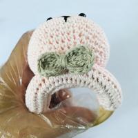 China Factory custom Baby toy Rattle Teething baby toy Grasping Teething Crochet, Handmade crochet bear teether for sale