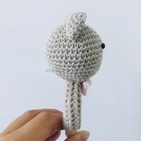 China Factory custom Baby toy Rattle Teething baby toy Grasping Teething Crochet, Handmade crochet bear teether for sale