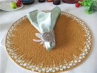 China Factory Direct Selling Processing and Custom Beaded Mat Hand-Made Cup Matdishes Disc Pad Dinner Flag Table Mat Tea Table Mat Hea for sale