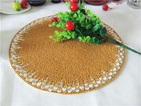 China Factory Direct Selling Processing and Custom Beaded Mat Hand-Made Cup Matdishes Disc Pad Dinner Flag Table Mat Tea Table Mat Hea for sale