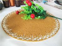 China Factory Direct Selling Processing and Custom Beaded Mat Hand-Made Cup Matdishes Disc Pad Dinner Flag Table Mat Tea Table Mat Hea for sale