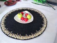 China Factory Direct Selling Processing and Custom Beaded Mat Hand-Made Cup Matdishes Disc Pad Dinner Flag Table Mat Tea Table Mat Hea for sale