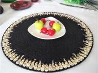 China Factory Direct Selling Processing and Custom Beaded Mat Hand-Made Cup Matdishes Disc Pad Dinner Flag Table Mat Tea Table Mat Hea for sale