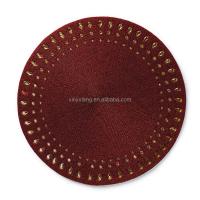 China Factory wholesale&custom handmade glass beads square beaded placemats, beaded table runner, sequin beads coaster table place mat for sale