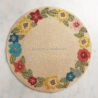 China Factory wholesale&custom handmade glass beads square beaded placemats, beaded table runner, sequin beads coaster table place mat for sale