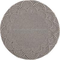 China Factory wholesale&custom Beaded Placemat Party Table Ware Xmas Wedding Decor Dinner Round Mat Plate, Rectangular Beaded Placemat for sale