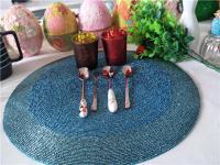 China Factory wholesale&custom Beaded Placemats For Dining Table, Wooden Bead Woven Placemat, Hand beads embroidery table runner  03 for sale