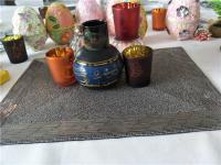 China Factory wholesale&custom Beaded Placemats For Dining Table, Wooden Bead Woven Placemat, Hand beads embroidery table runner 04 for sale