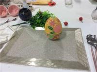 China Factory wholesale&custom Beaded Placemats For Dining Table, Wooden Bead Woven Placemat, Hand beads embroidery table runner 10 for sale