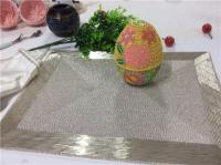 China Factory wholesale&custom Beaded Placemats For Dining Table, Wooden Bead Woven Placemat, Hand beads embroidery table runner 10 for sale