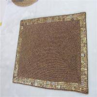China Factory Direct Selling Processing and Custom Beaded Mat Hand-Made Cup Matdishes Disc Pad Dinner Flag Table Mat Tea Table Mat 118 for sale