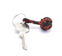 China Factory custom Paracord Monkey Fist Keychain with 3/4