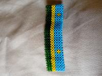 China Factory custom Beaded flag bracelet, Handmade glass beads flag bracelets for sale