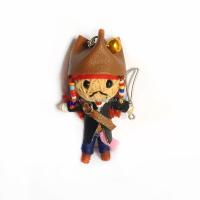 China Factory custom Voodoo String Doll Keychain, Voodoo doll keyring, voodoo rag novelty dolls for sale