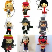 China Factory custom Voodoo String Doll Keychain, Voodoo doll keyring, voodoo rag novelty dolls for sale