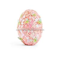 China Factory custom Beaded Easter egg, Hand embroidery sequins chocolate box, Handmade beaded chocolate egg for sale