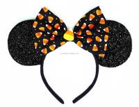 China Factory custom Mickey Ears Headbands Sequin Hair Band Accessories for Women Girls Cosplay Party, Sequin Mouse Ears Headband for sale