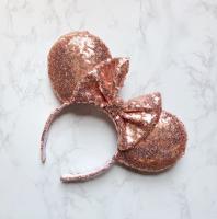 China Factory custom Mickey Ears Headbands Sequin Hair Band Accessories for Women Girls Cosplay Party, Sequin Mouse Ears Headband for sale