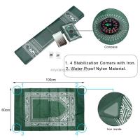 China Factory Wholesale Pocket Prayer Mat with Compass, Muslim Prayer Rug, Turkish Pocket Praying Rug Thick 60x100cm for sale