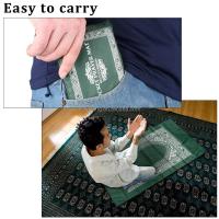 China Factory Wholesale Pocket Prayer Mat with Compass, Muslim Prayer Rug, Turkish Pocket Praying Rug Thick 60x100cm for sale
