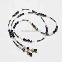 China Factory Wholesale Beaded Lanyard for ID Badge or Eyeglasses, Multi Color Czech Glass Bead Lanyard Eyeglass ID & Badge Holder for sale