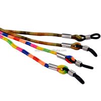 China Factory Wholesale Hippie Jewelry Glasses Chain Rasta Colors Eyeglass Lanyard, Thread wrapped colors ID card lanyards holder for sale