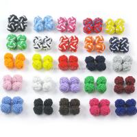 China Factory wholesale Mens Knot Cufflinks Polyester Plain Formal Wedding Accessory, Men's Silk Knot Cufflink for sale