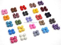 China Factory wholesale Mens Knot Cufflinks Polyester Plain Formal Wedding Accessory, Men's Silk Knot Cufflink for sale