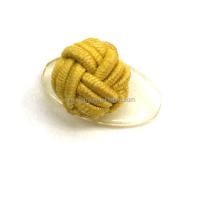 China Factory wholesale Single Rope Knot Cufflinks Polyester Plain Formal Wedding Accessory, Men's Silk Knot Cufflink for sale