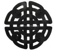 China Factory wholesale&custom Passementerie Placemats, Handmade woven placemat, Chinese knot rope weaving flower table mat for sale