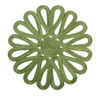 China Factory wholesale&custom Passementerie Placemats, Handmade woven placemat, Chinese knot rope weaving flower table mat for sale
