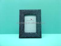 China Factory custom beaded decorative photo frame, hand embroidery picture frame, sequin photo frame for sale