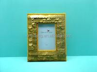 China Factory custom beaded decorative photo frame, hand embroidery picture frame, sequin photo frame for sale
