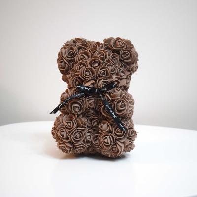 China Factory custom Rose Bear Teddy Bear with Eternal Flowers for Romantic Valentine's Day Gift Wedding Party Decoration for sale