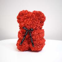 China Factory custom Rose Bear Teddy Bear with Eternal Flowers for Romantic Valentine's Day Gift Wedding Party Decoration for sale