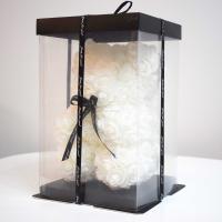 China Factory Wholesale 30cm Artificial Teddy Bear Rose Flowers PE Foam Valentines Wedding Gift Box Accessory for sale