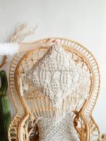 China Factory custom Macrame pillow cover Boho cushion cover 100% cotton wedding decor, Macrame Cushion Case Throw Pillow Covers for sale