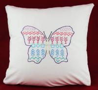 China Factory custom Hand Embroidered Letters Cushion, Hand Embroidered Beaded Throw Pillow Cover, Embroidered flower pillow cover for sale